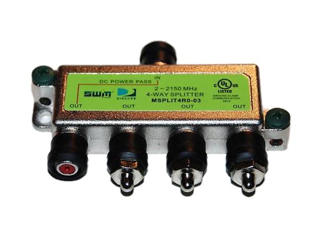 DIRECTV 4-Way Wideband SWM Satellite Splitter (SPLIT4MRV)